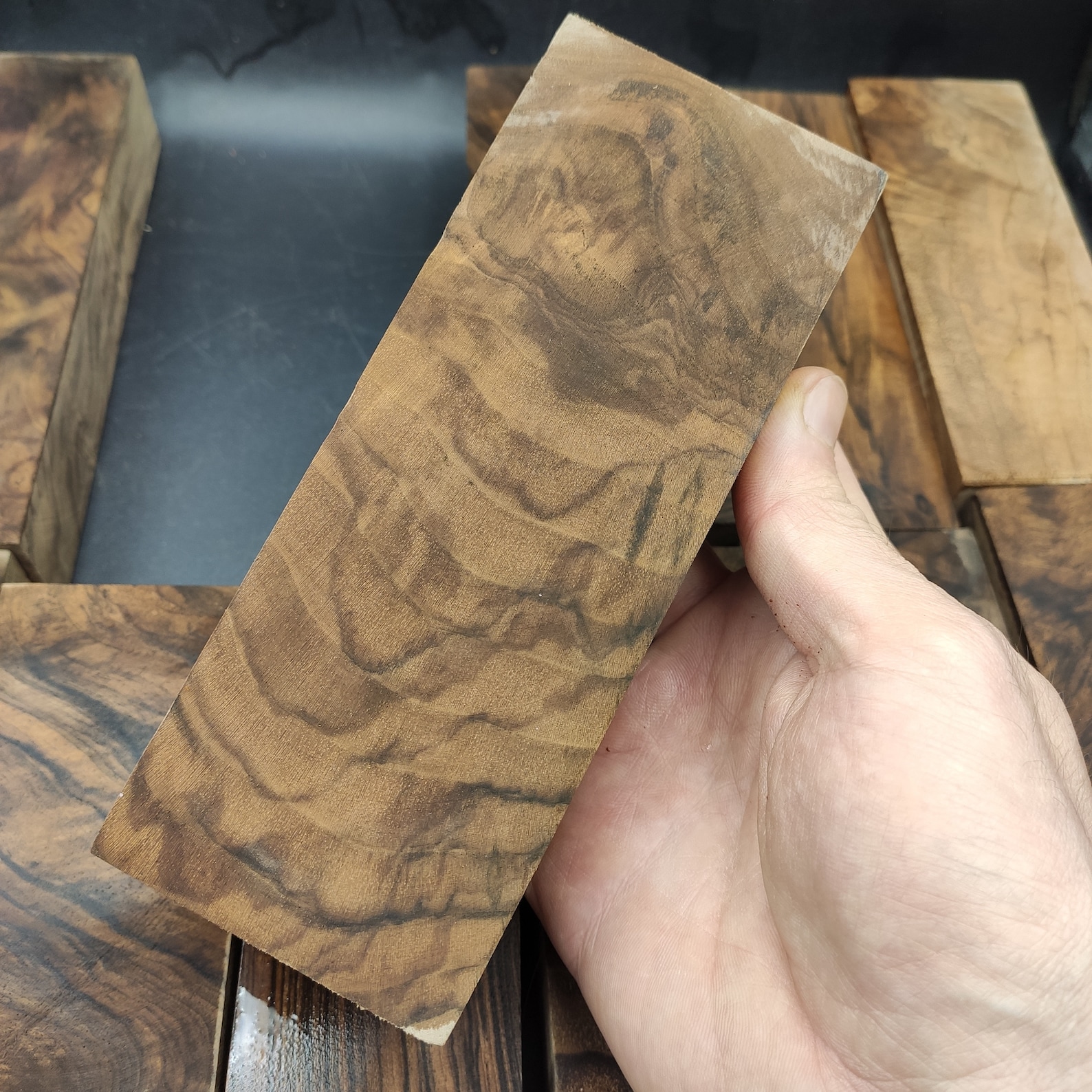 Turkish Walnut Wood Blank, Wood Burl Block for Knife Scales, Knife ...