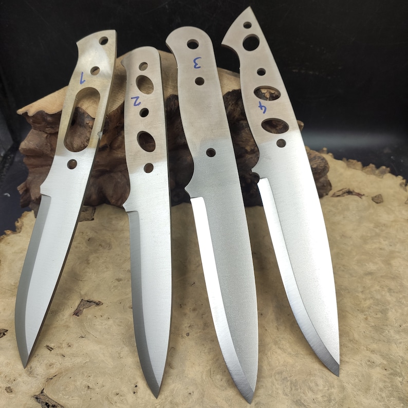 Razor Sharp Scandi Knife Blank, AEBL Steel Outdoor Blade, Knife Maker ...