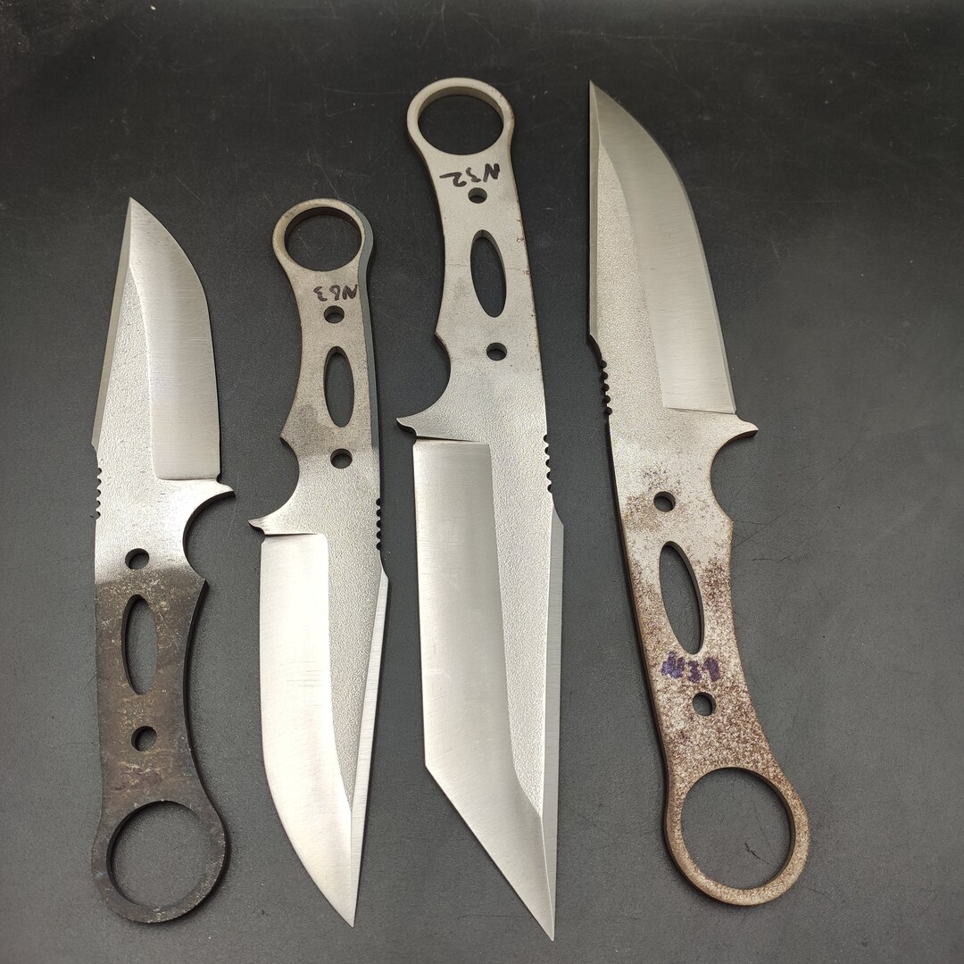 Finger Hole Knife Blade Blank, Survival Knife Making Supplies, Knife ...