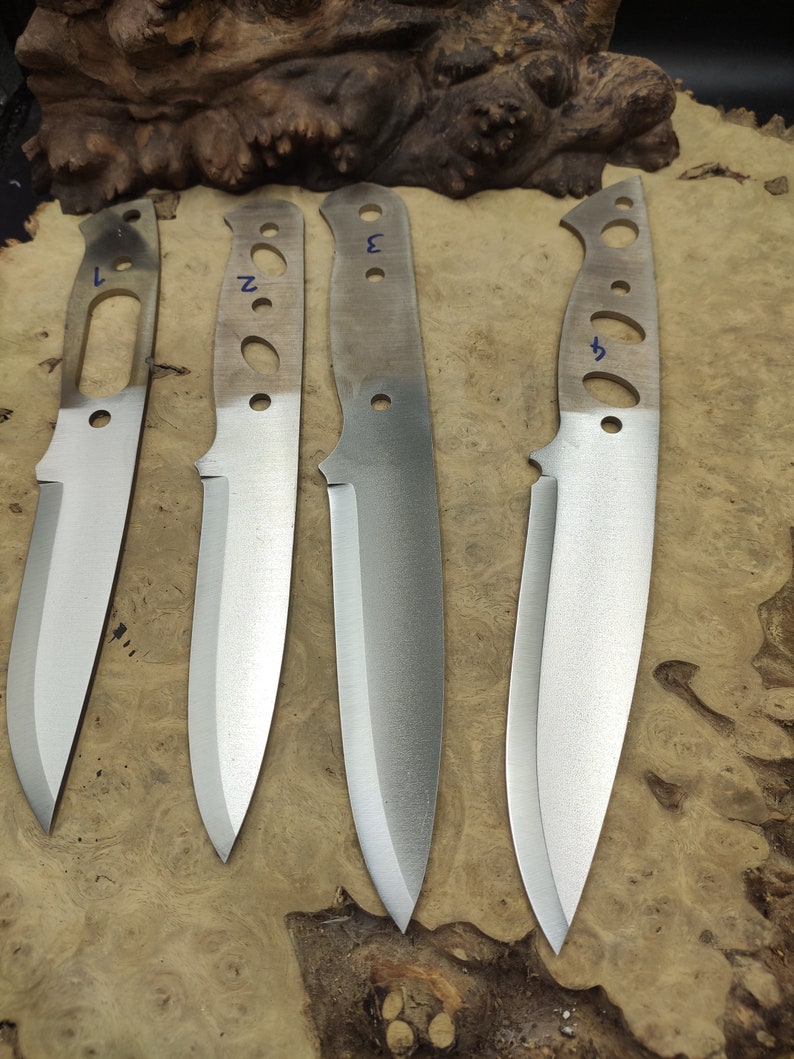 Razor Sharp Scandi Knife Blank, AEBL Steel Outdoor Blade, Knife Maker ...