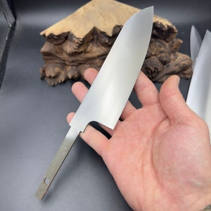 Japanese Chef Knife Making Blank, Heat Treated Full Flat Hidden Tang ...