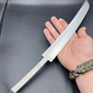 Japanese Hidden Tang Wakizashi Blade, Long Tanto Knife Blank, N690 ...