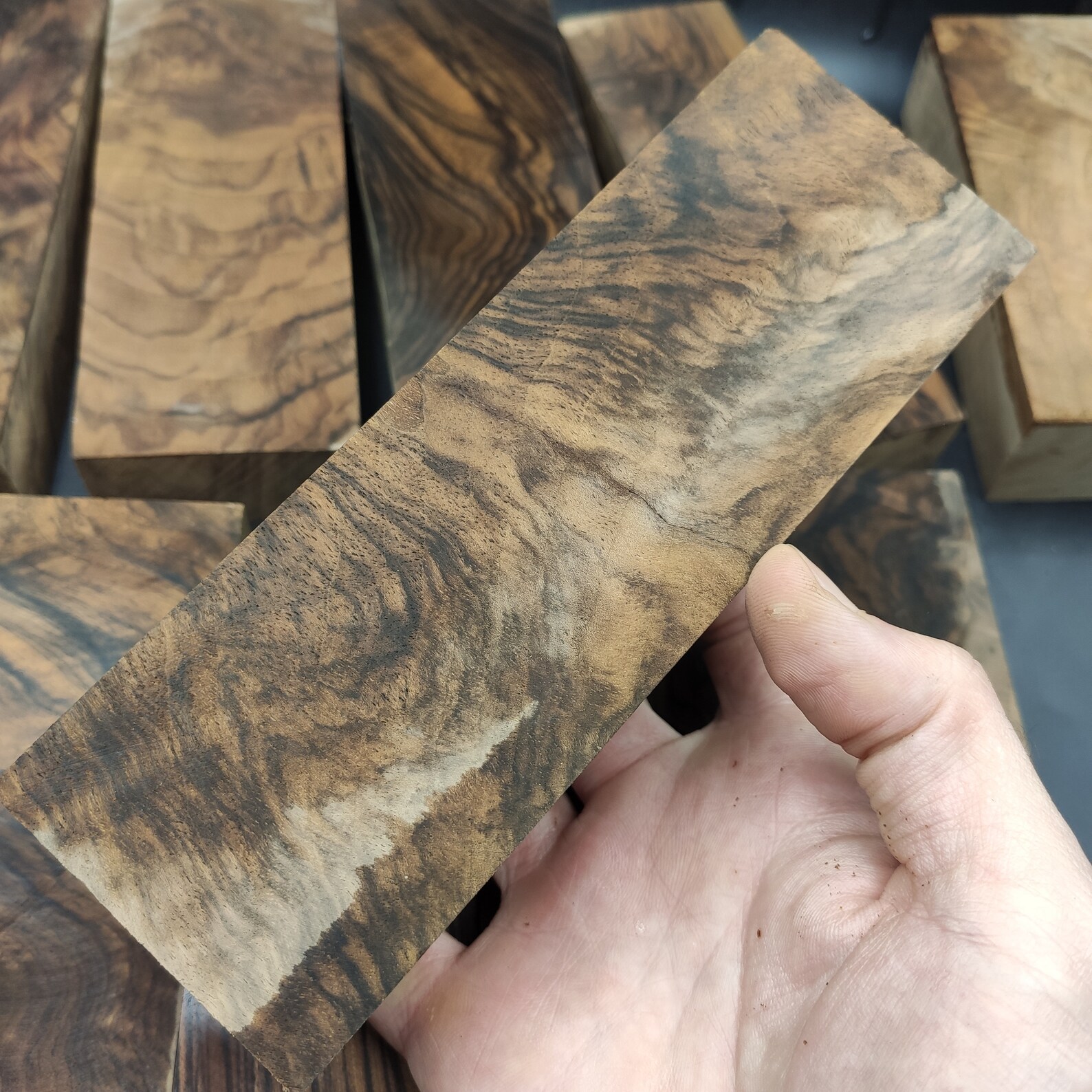 Turkish Walnut Wood Blank, Wood Burl Block for Knife Scales, Knife ...