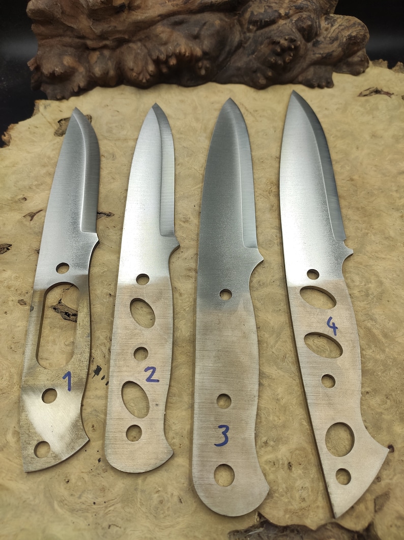 Razor Sharp Scandi Knife Blank, AEBL Steel Outdoor Blade, Knife Maker ...