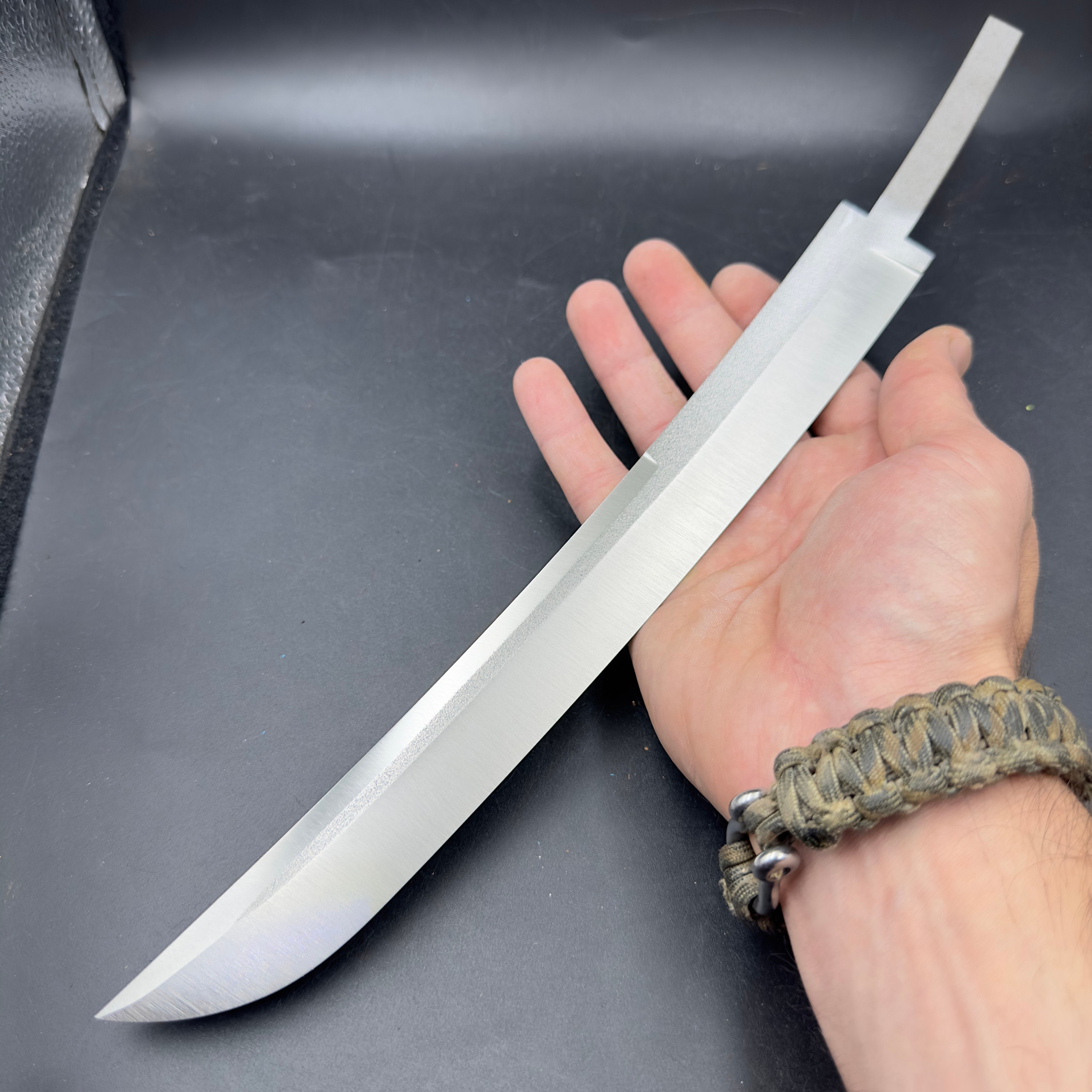 Japanese Hidden Tang Wakizashi Blade, Long Tanto Knife Blank, N690 ...