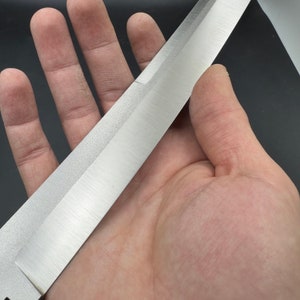 Japanese Hidden Tang Wakizashi Blade, Long Tanto Knife Blank, N690 ...