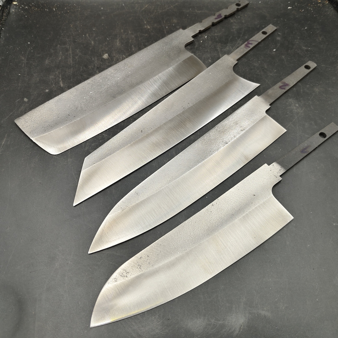 Carbon Steel Japanese Chef Knife Blank, Hidden Tang Kitchen Blade ...