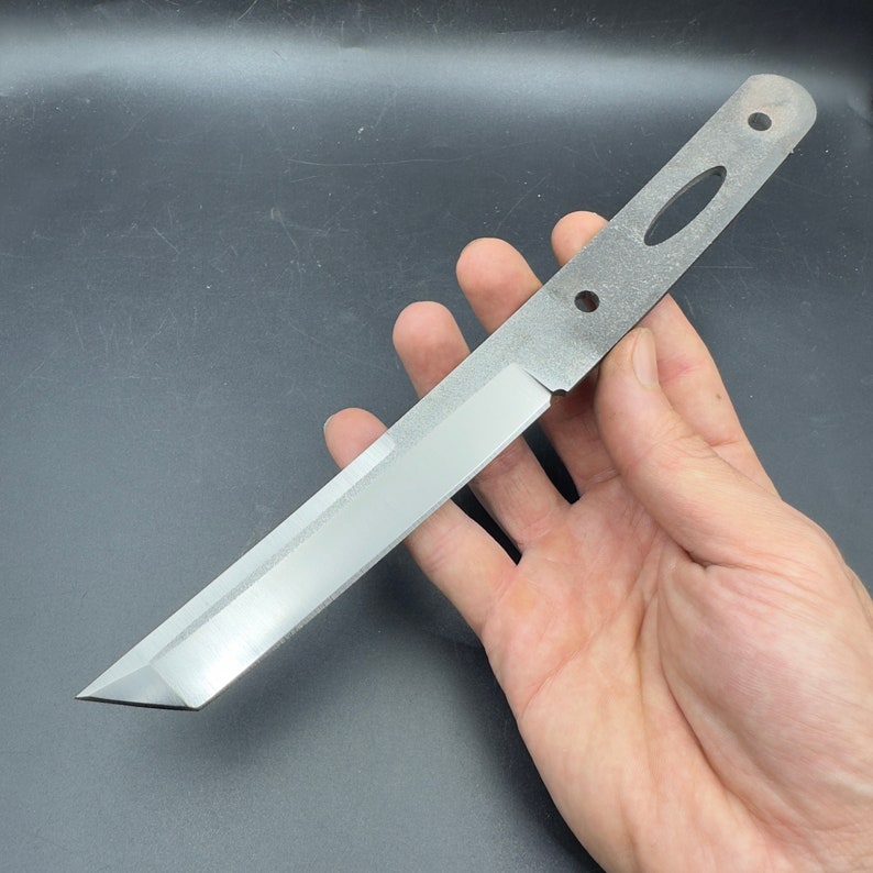 Full Tang Tanto Blade, Tanto Knife Making Blank, High Quality Steel False Edge Knife Maker ...
