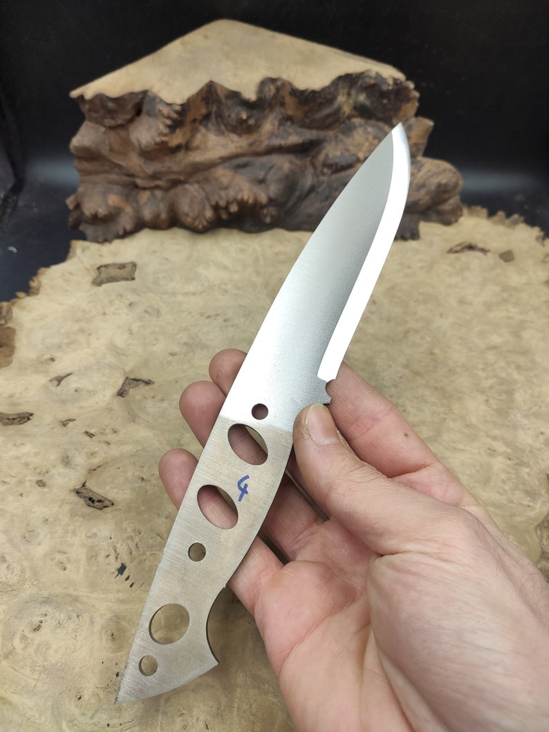 Razor Sharp Scandi Knife Blank, AEBL Steel Outdoor Blade, Knife Maker ...