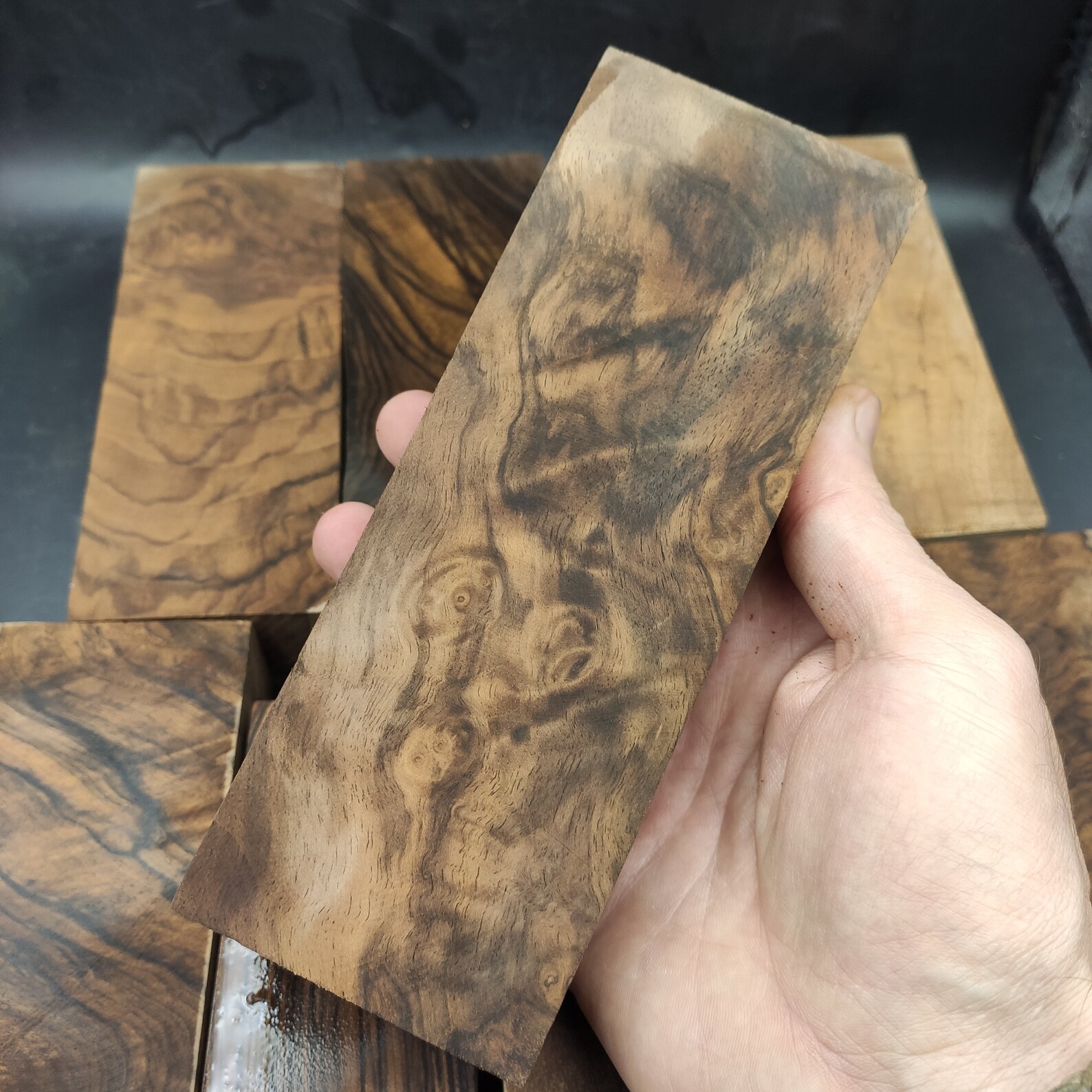 Turkish Walnut Wood Blank, Wood Burl Block for Knife Scales, Knife ...