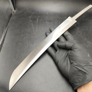Japanese Hidden Tang Wakizashi Blade, Long Tanto Knife Blank, N690 ...