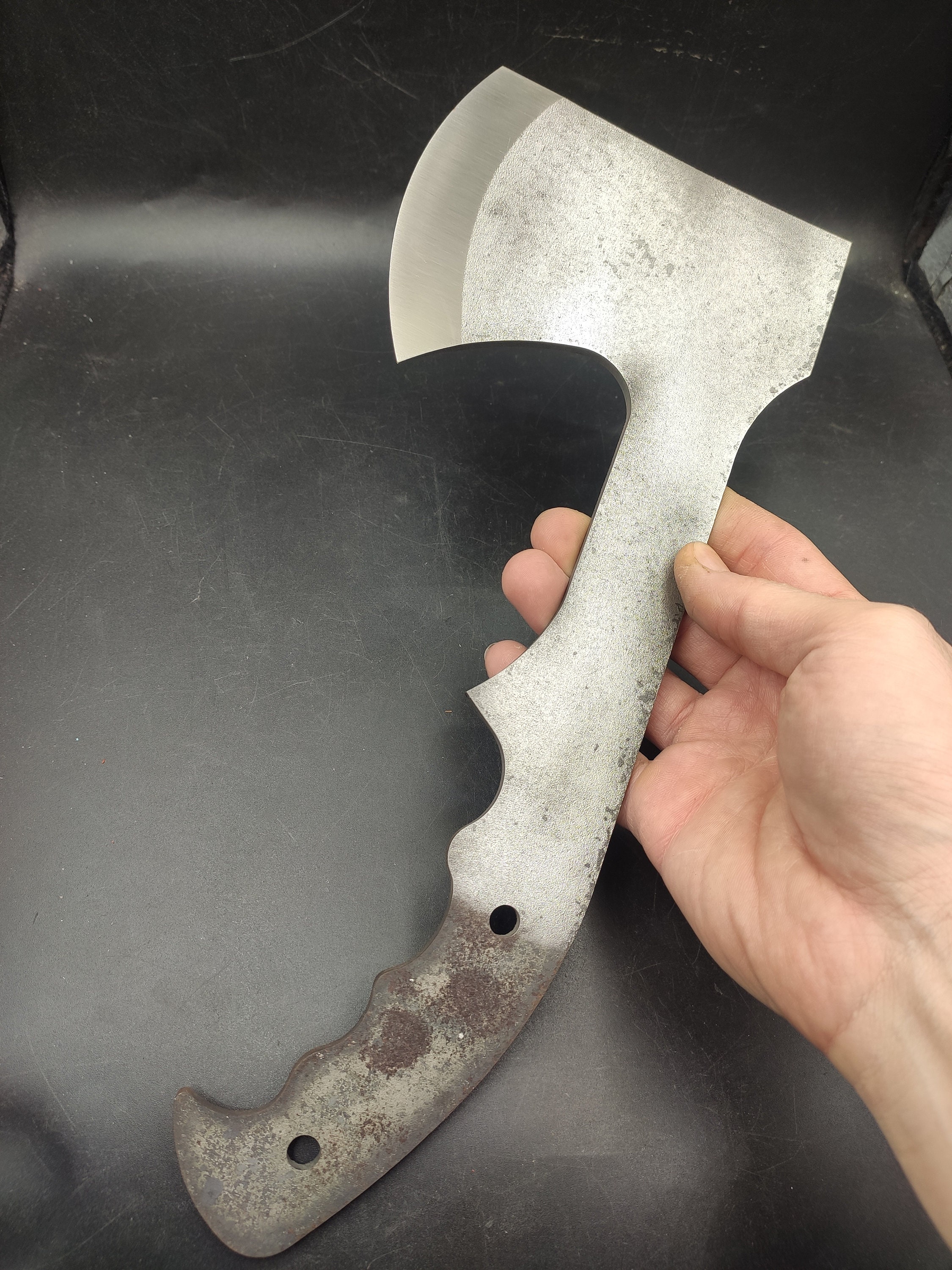 Full Tang Hatchet Blank, Hardened Sleipner Steel Axe Blade, Knife Maker ...