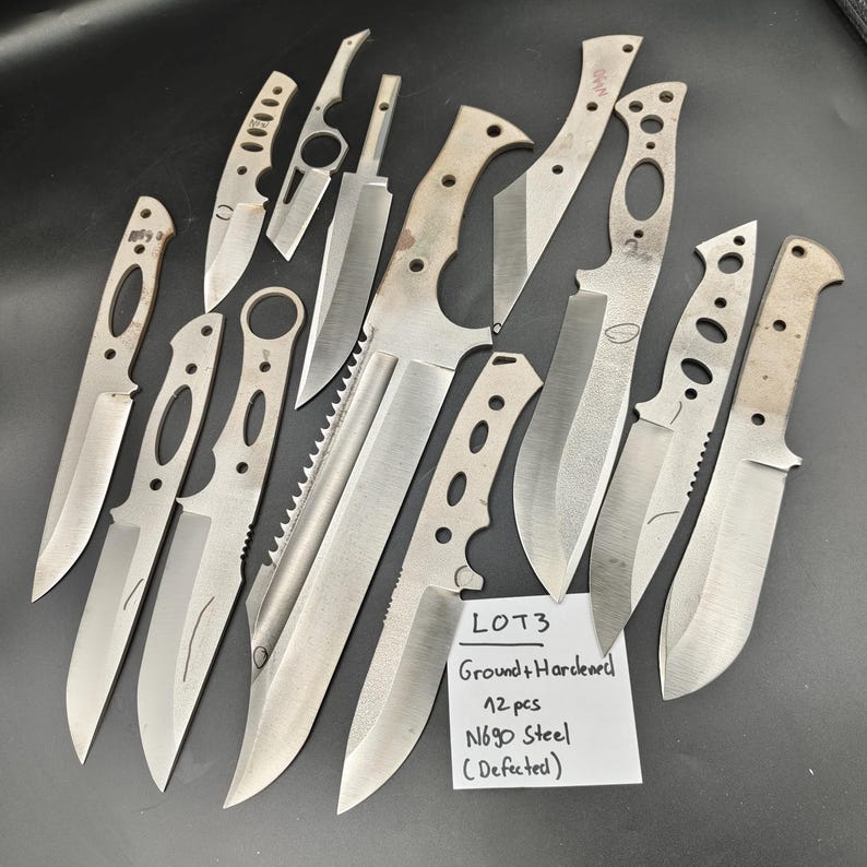 Knife Blade Blank Lots, Knife Maker Supplies, Hardened & Ground or ...