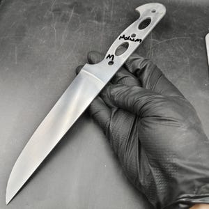 Hardened Kitchen Knife Blank Set, 4 Pcs Full Flat Butcher Blades ...