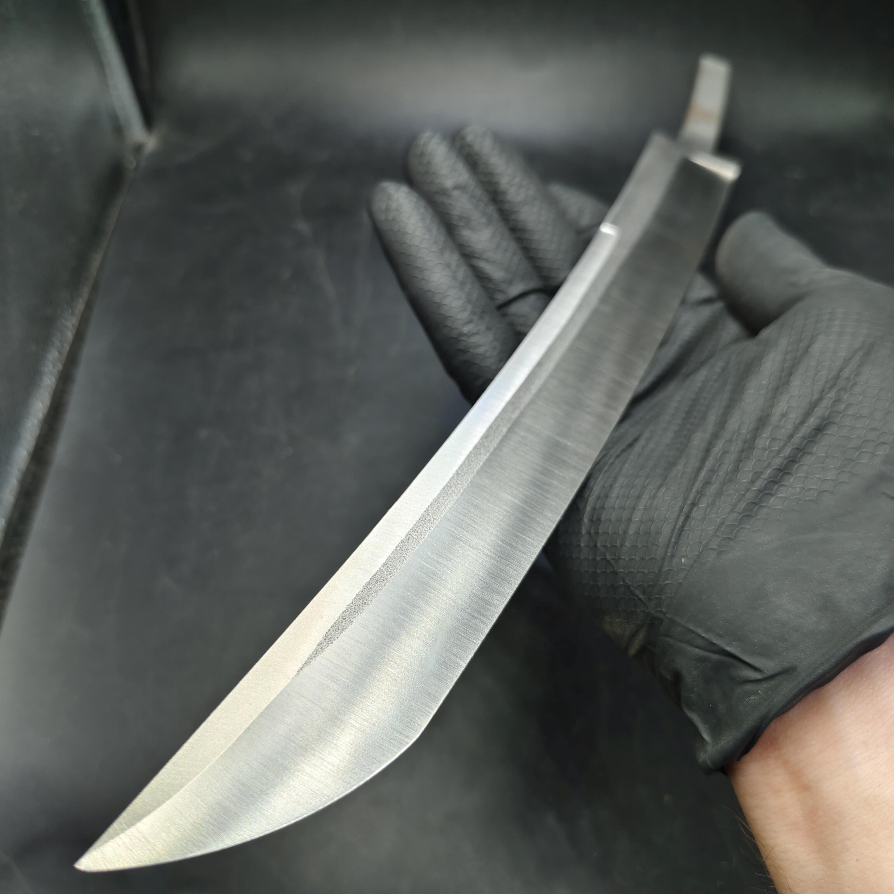 Japanese Hidden Tang Wakizashi Blade, Long Tanto Knife Blank, N690 ...