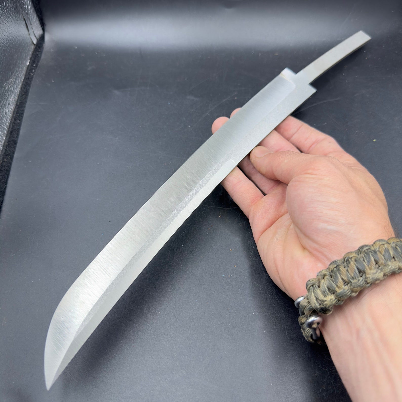 Japanese Hidden Tang Wakizashi Blade, Long Tanto Knife Blank, N690 ...