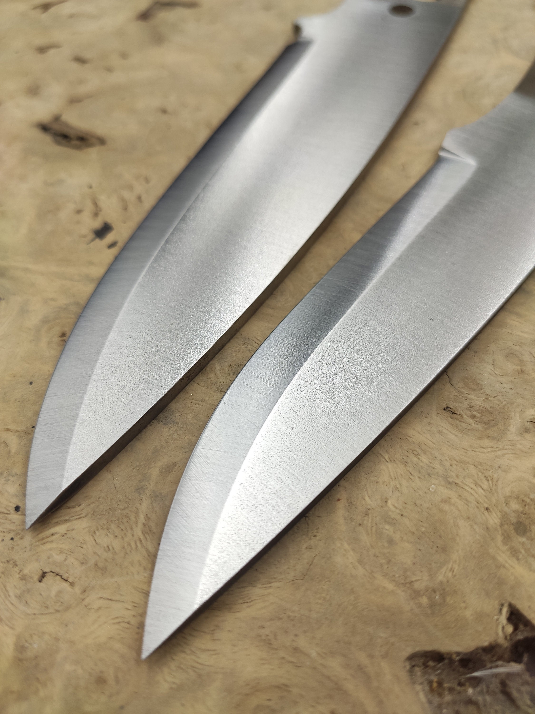 Razor Sharp Scandi Knife Blank, AEBL Steel Outdoor Blade, Knife Maker ...