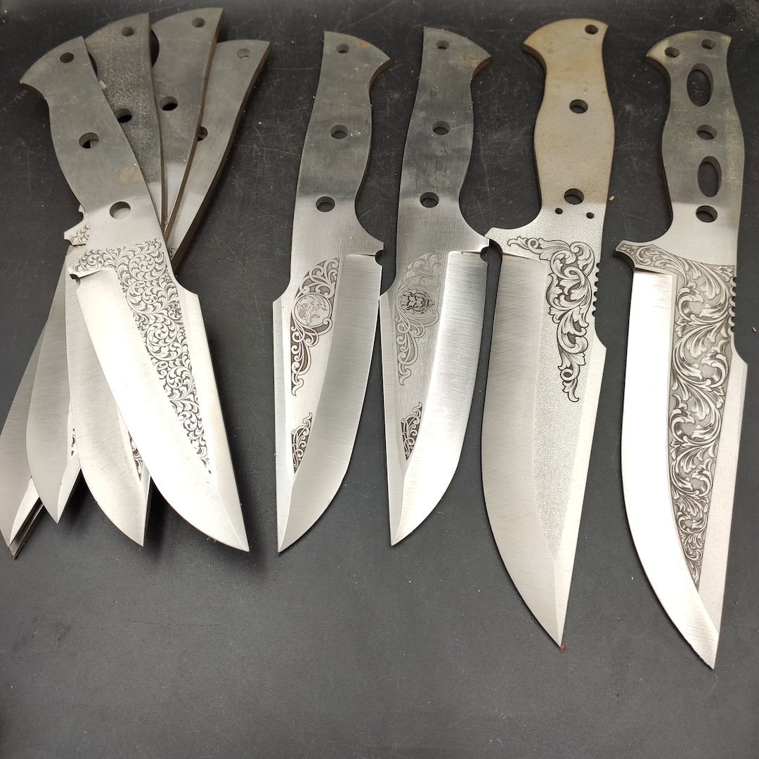 Laser Engraved Knife Blank, N690 Steel Hunting Blades, Knife Maker ...