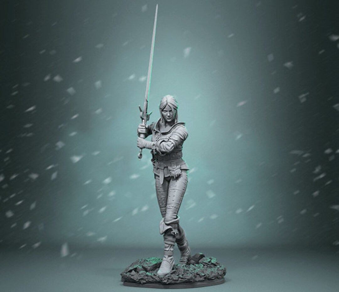 The Witcher Ciri 3D Model Print File the Witcher STL Ciri - Etsy