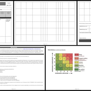 Blank Risk Assessment Template Editable Word Document IOSH Format ...