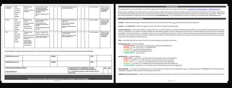 Holiday Let Mobile Home Static Caravan Fire Risk Assessment - Etsy