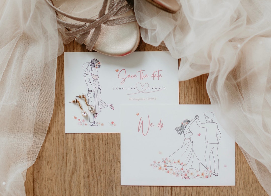Flower Dance Wedding Invitation Template - Printable - Wedding Invite ...