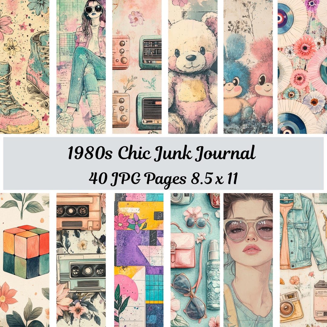 Retro Junk Journal Pages, Nostalgic Eighties, 80s Baby, 1980s Made Me ...