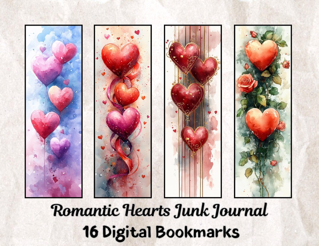 Printable Valentine Bookmarks, Classy Valentine, Valentine Hearts ...