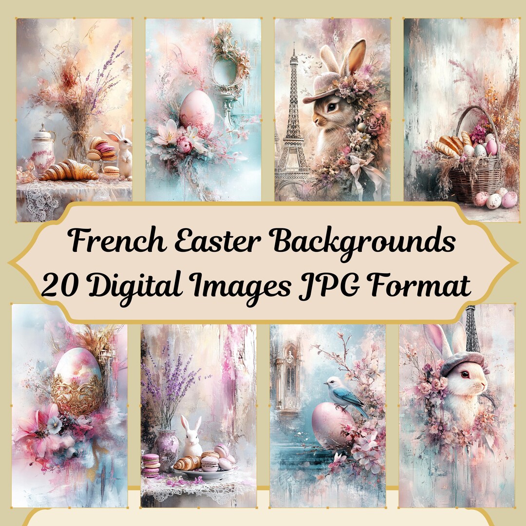 French Junk Journal Digital Paper: Paris Spring Watercolor Designs ...