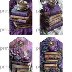 Junk Journal Library Escape Tags, Printable Digital Tags, Ephemera ...