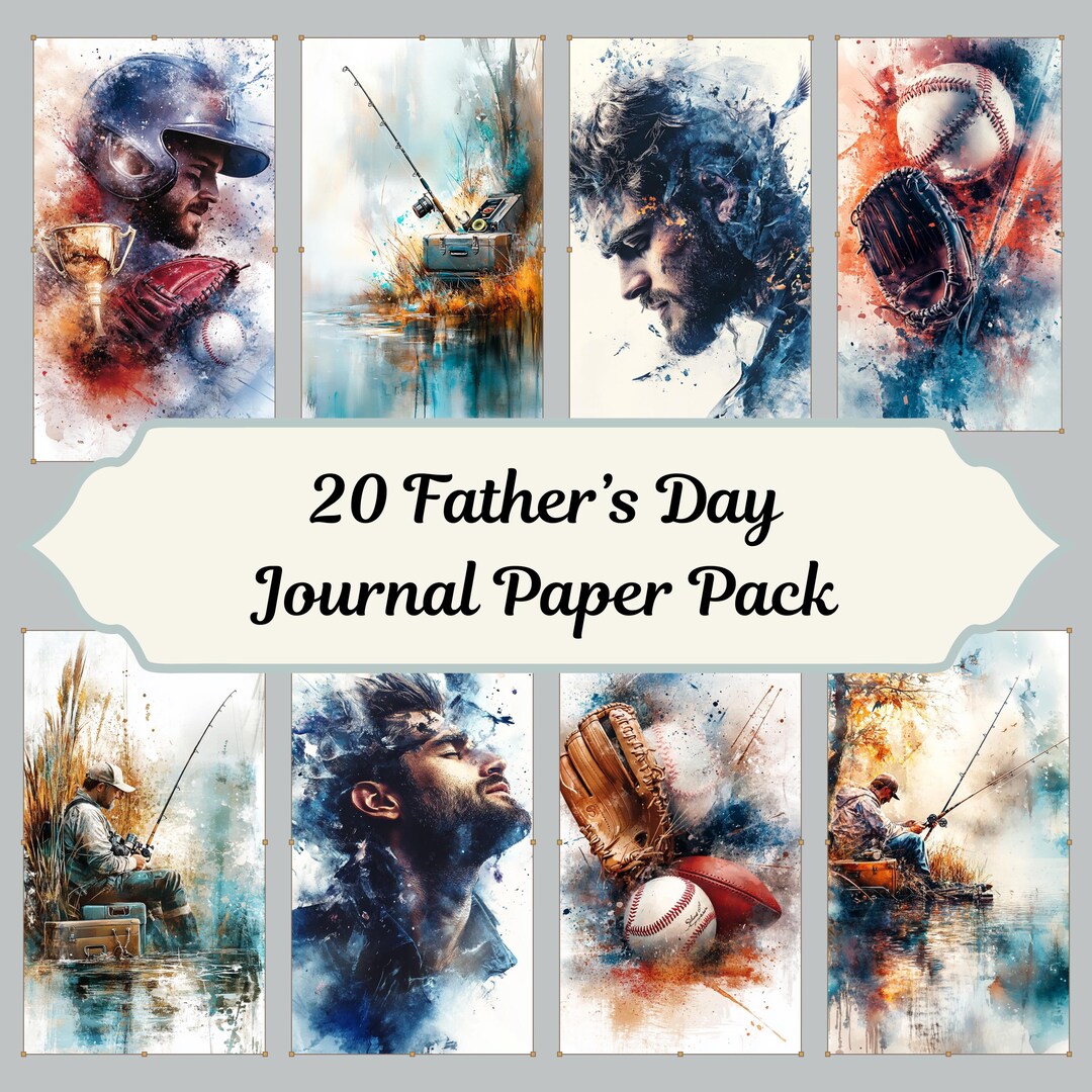 Fathers Day Junk Journal Paper, Dad Family Printable Ephemera, Grandpa ...