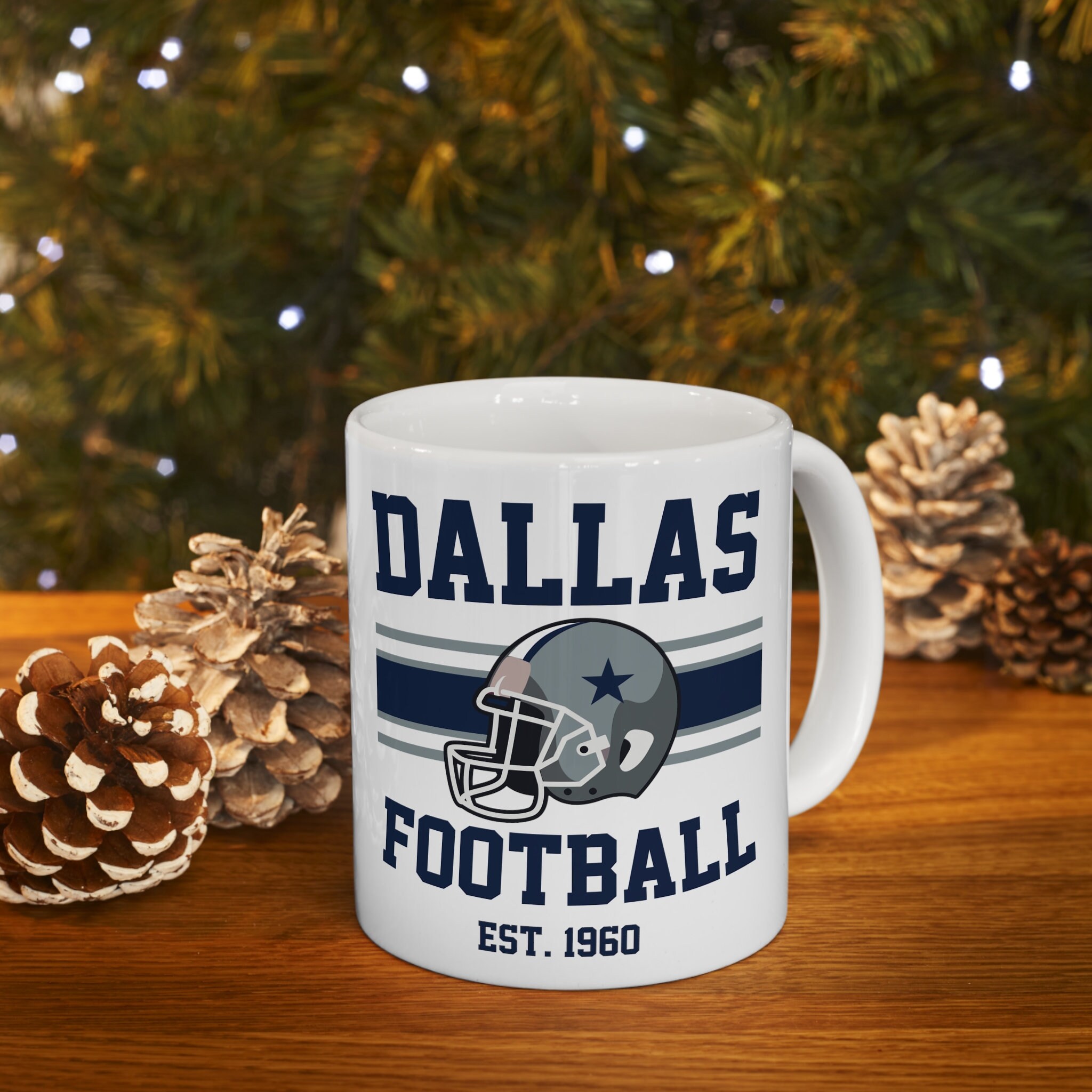Dallas Cowboys Mug, Vintage Style Coffee Cup, NFL Football Fan ...