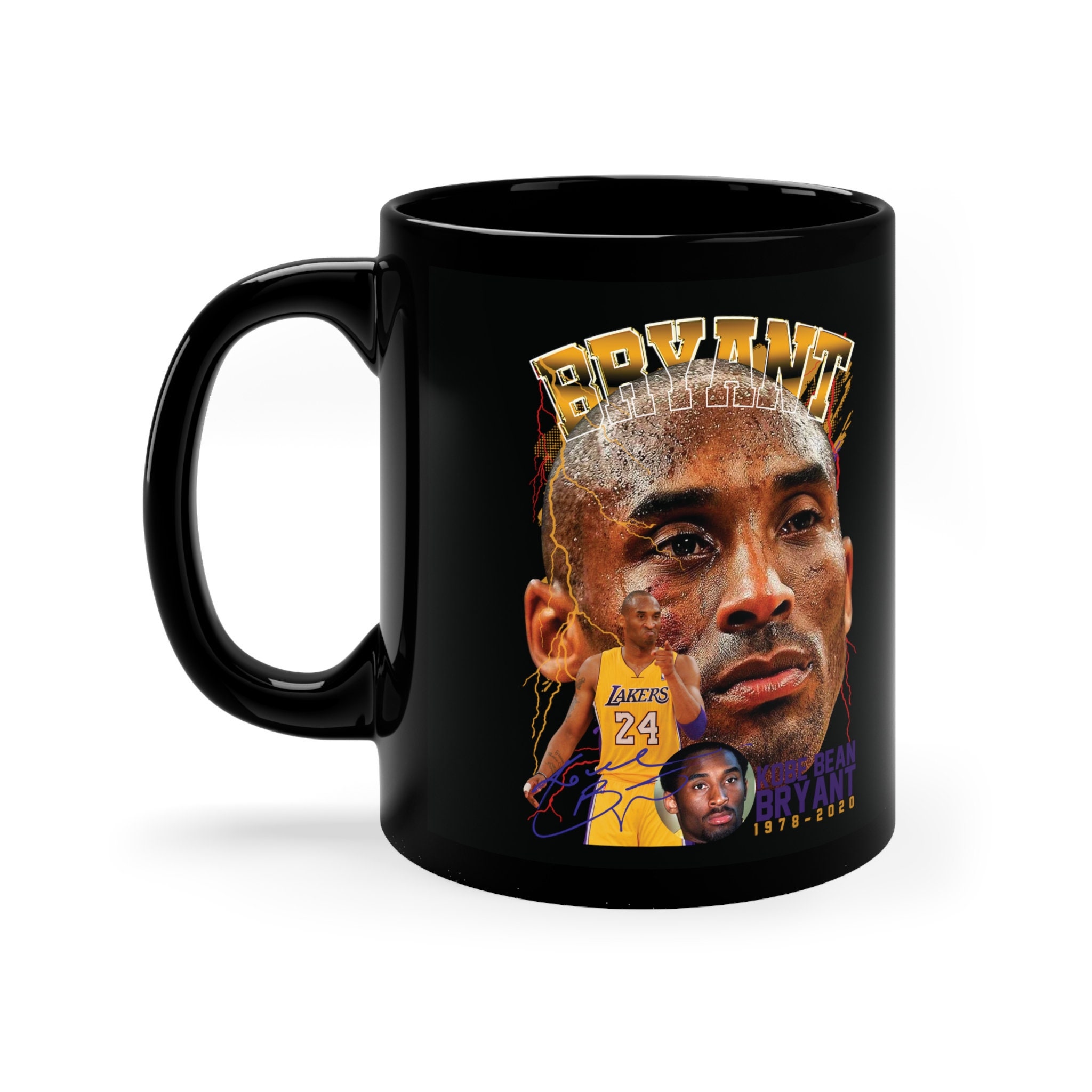 Kobe Bryant Los Angeles Lakers Mamba Vintage Mug, NBA 90s Rap Style ...