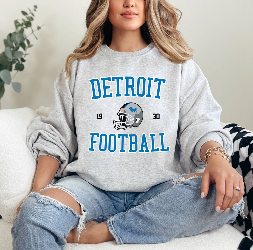 Detroit Lions Retro 90s Vintage Sweatshirt NFL Oversized Crewneck ...