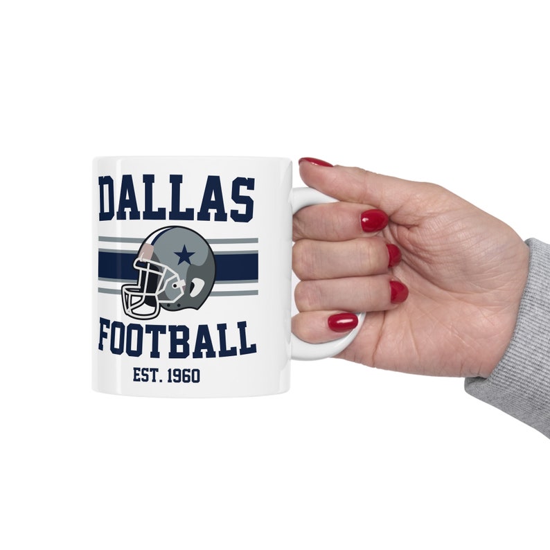 Dallas Cowboys Mug, Vintage Style Coffee Cup, NFL Football Fan ...