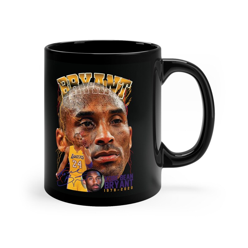 Kobe Bryant Los Angeles Lakers Mamba Vintage Mug, NBA 90s Rap Style ...