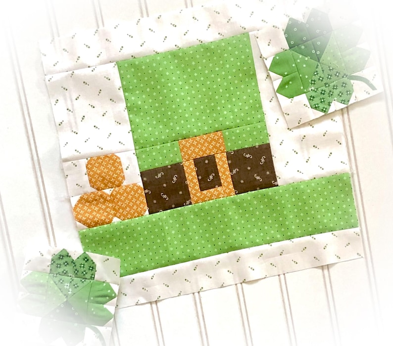 Leprechaun Hat Quilt Block Pattern. Includes Bonus Instructions for ...
