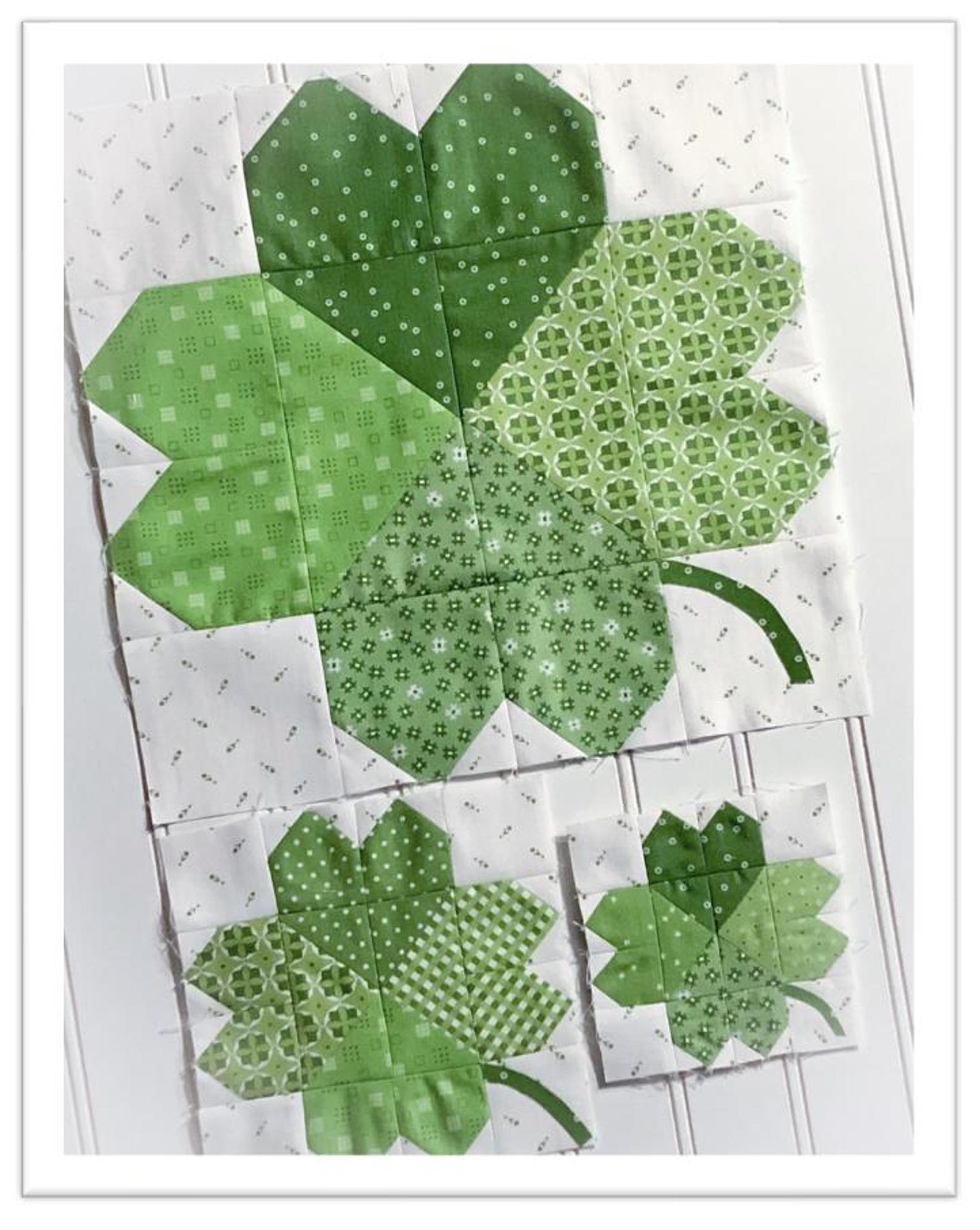 Shamrock Quilt Block Pattern: Scrappy Clover Design (PDF Pattern) - Etsy