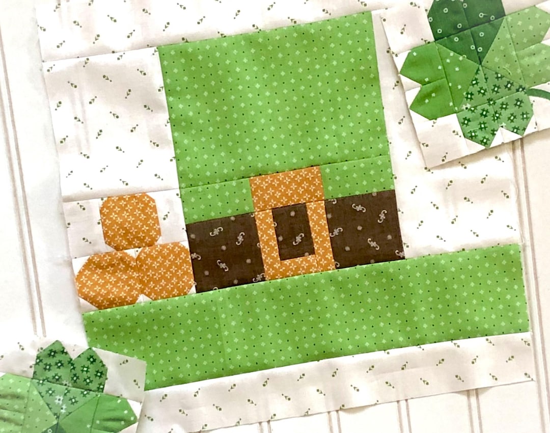 Leprechaun Hat Quilt Block Pattern. Includes Bonus Instructions for ...