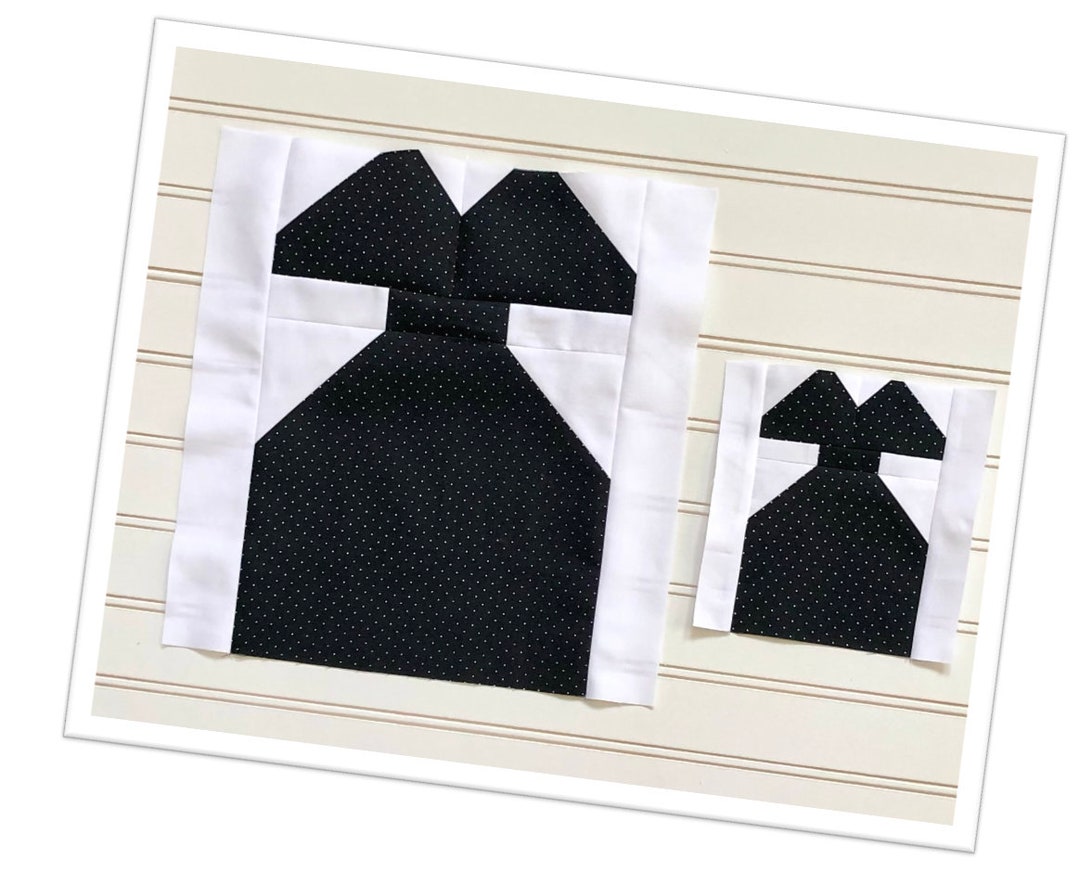 Little Black Dress Quilt Block Pattern: 2 Sizes, Pillow Instructions ...