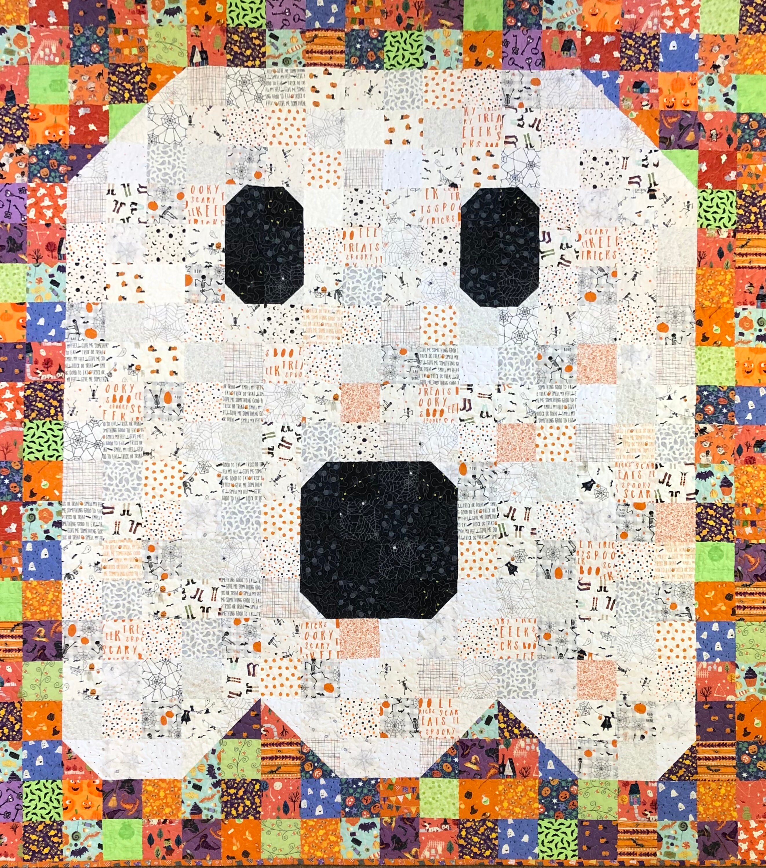 Scrappy Ghost Quilt Pattern. Beginner Friendly. Easy to Follow ...