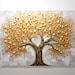 Gold Tree Original Abstract Painting Textured With Leaf and - Etsy