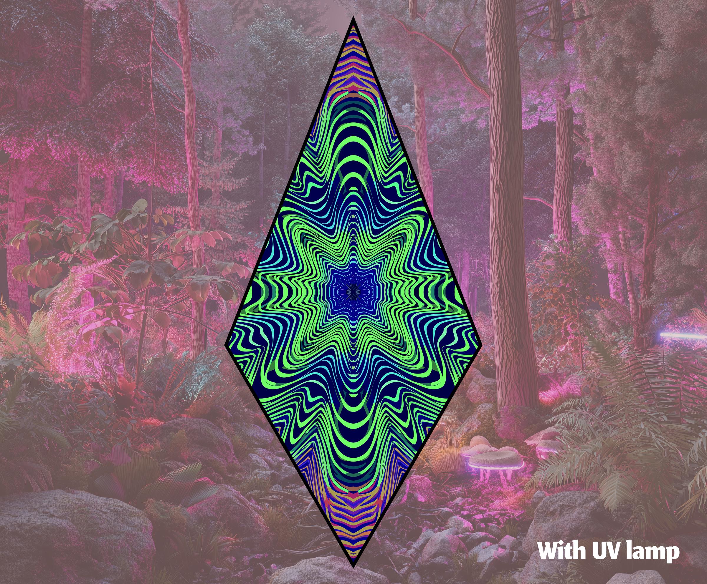 UV Reactive Optical Illusion Canopy – Blacklight Psychedelic Ceiling ...