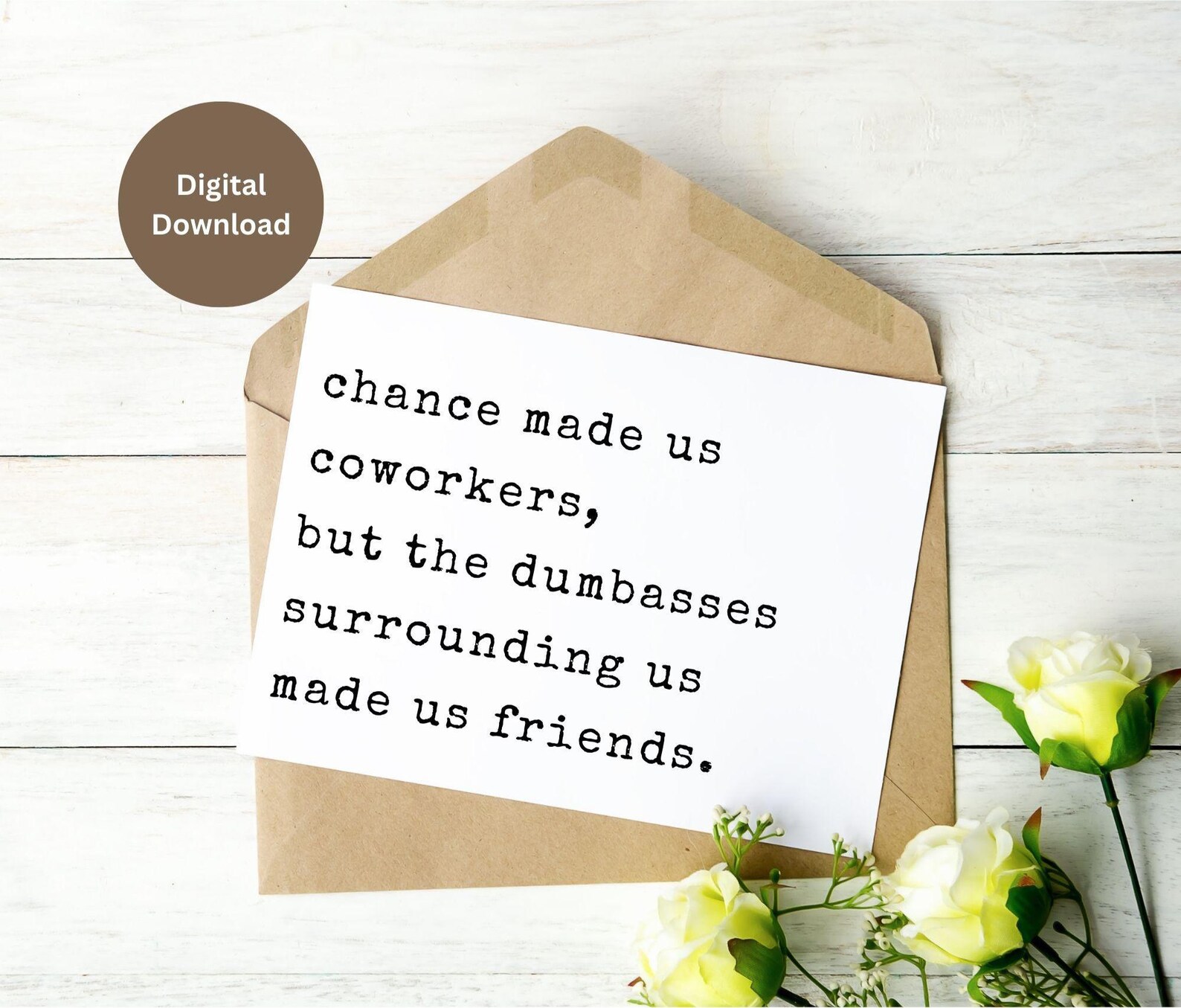 Funny Coworker Printable Card, Office Humor Greeting Card, Coworker ...