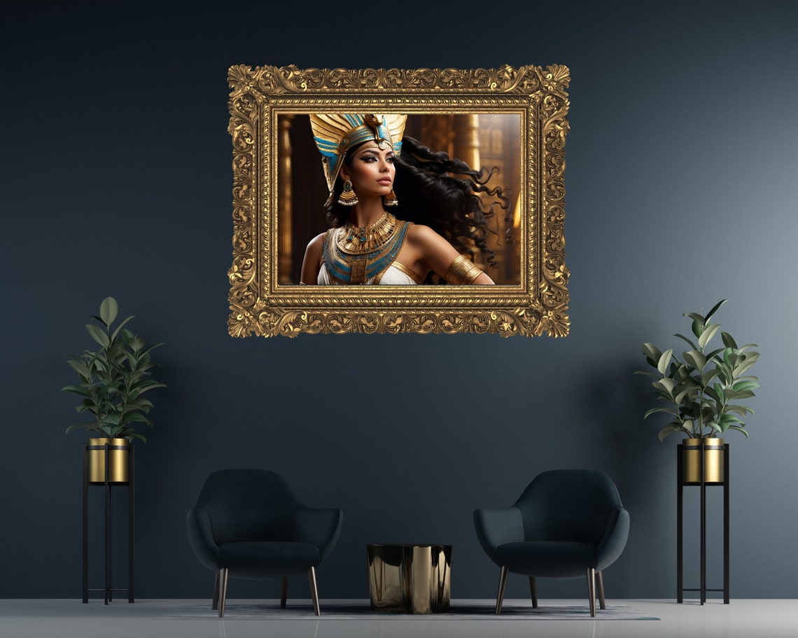 Beautiful Cleopatra Wall Poster,pyramide Wall Art,egypt Wall Decor ...