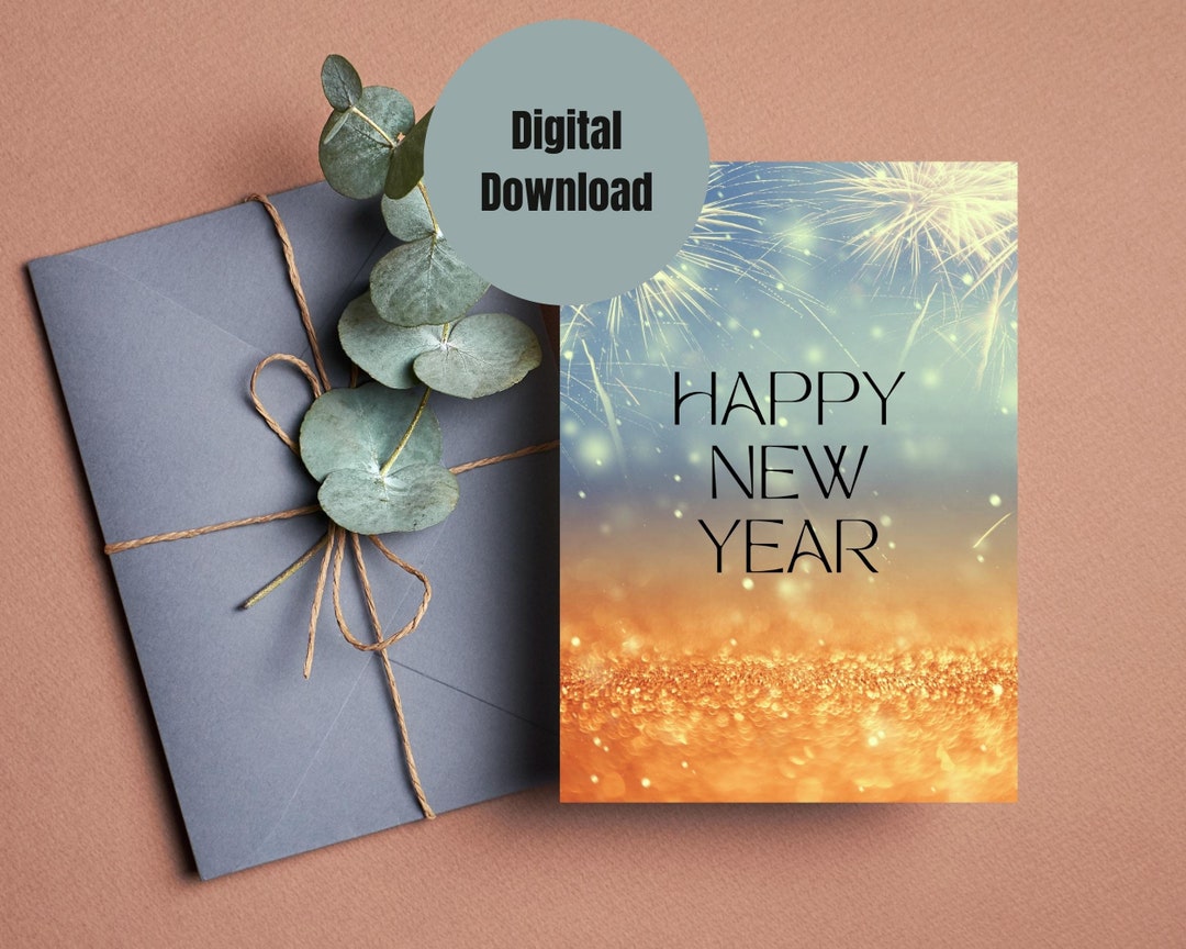 New Year Card,fireworks New Year Card,printable Happy New Year Card ...