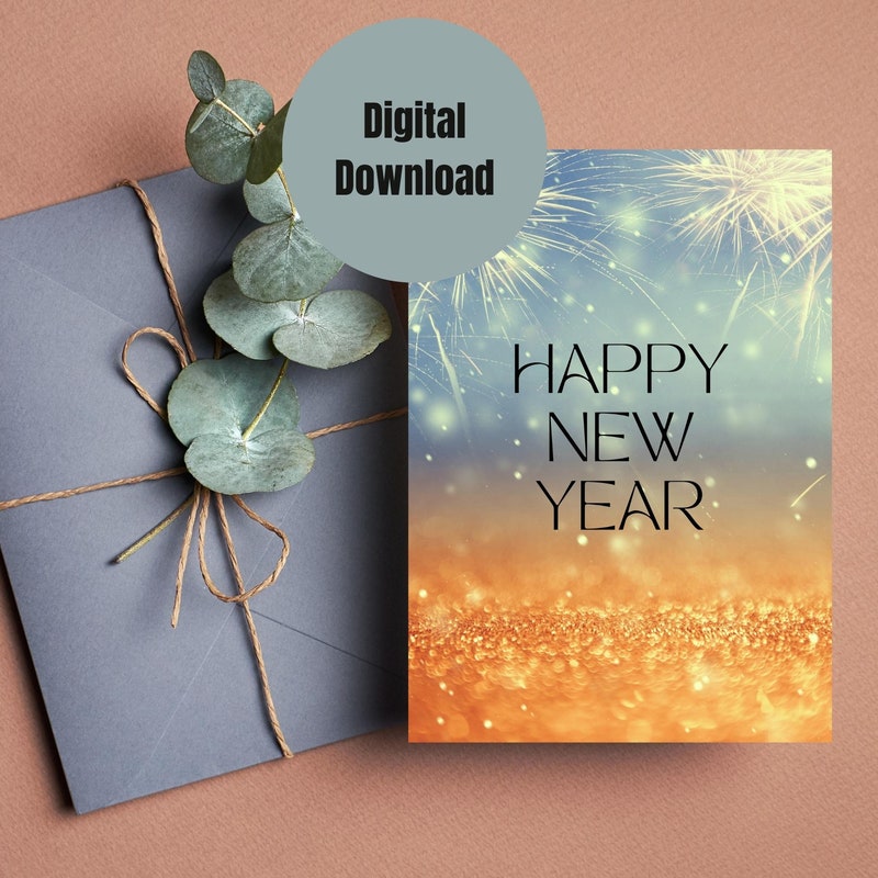 New Year Cards - Etsy