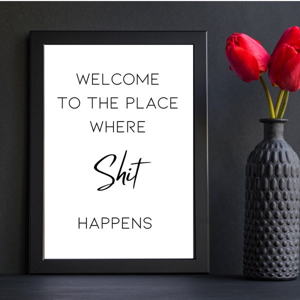Shit Happens Poster - Etsy