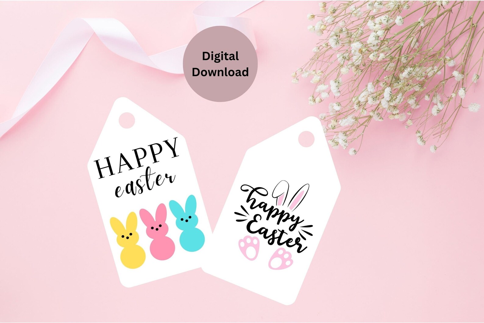Easter Gift Tags, Basket Tags for Easter, Printable PDF Instant ...