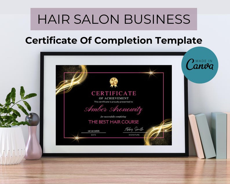 Editable Training Certificate Template, Esthetician Template, Printable ...